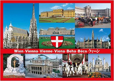 Fridge magnet Vienna 9 Motifs / Vienna / Souvenirs Austria ...